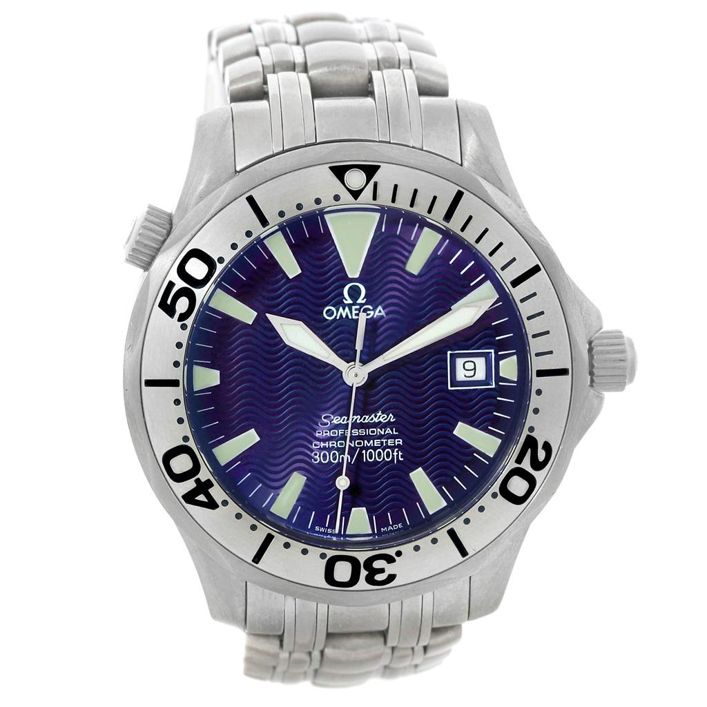 Omega Seamaster Titanium Blue Dial Men's Watch 2231.80.00 For Sale at ...