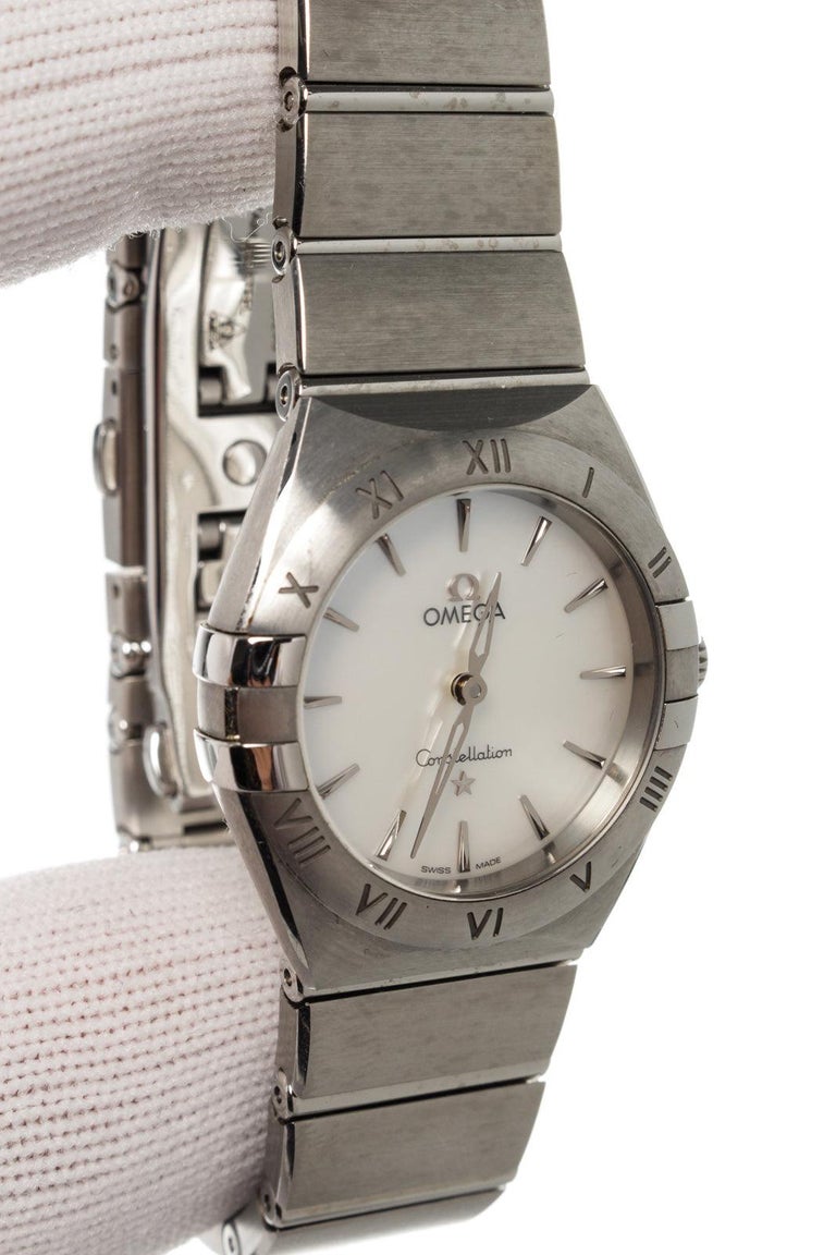 Omega Silver Constellation Quadrella Watch at 1stDibs