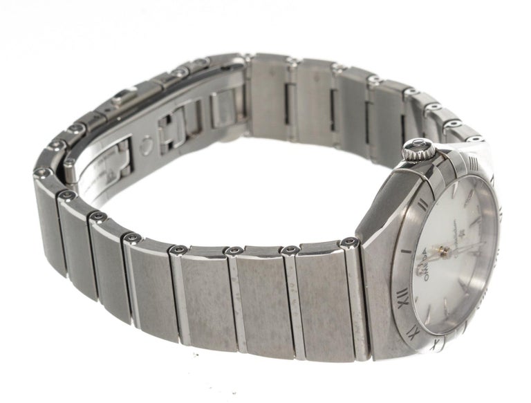 Omega Silver Constellation Quadrella Watch at 1stDibs
