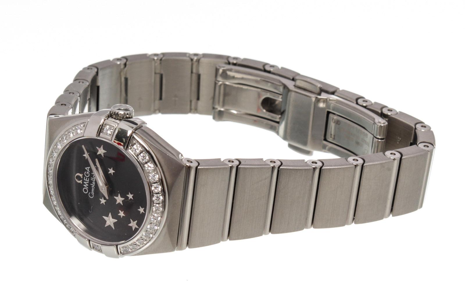 Omega Silver Constellation Quadrella Watch at 1stDibs