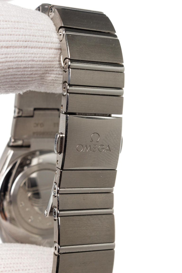 Omega Silver Constellation Quadrella Watch at 1stDibs