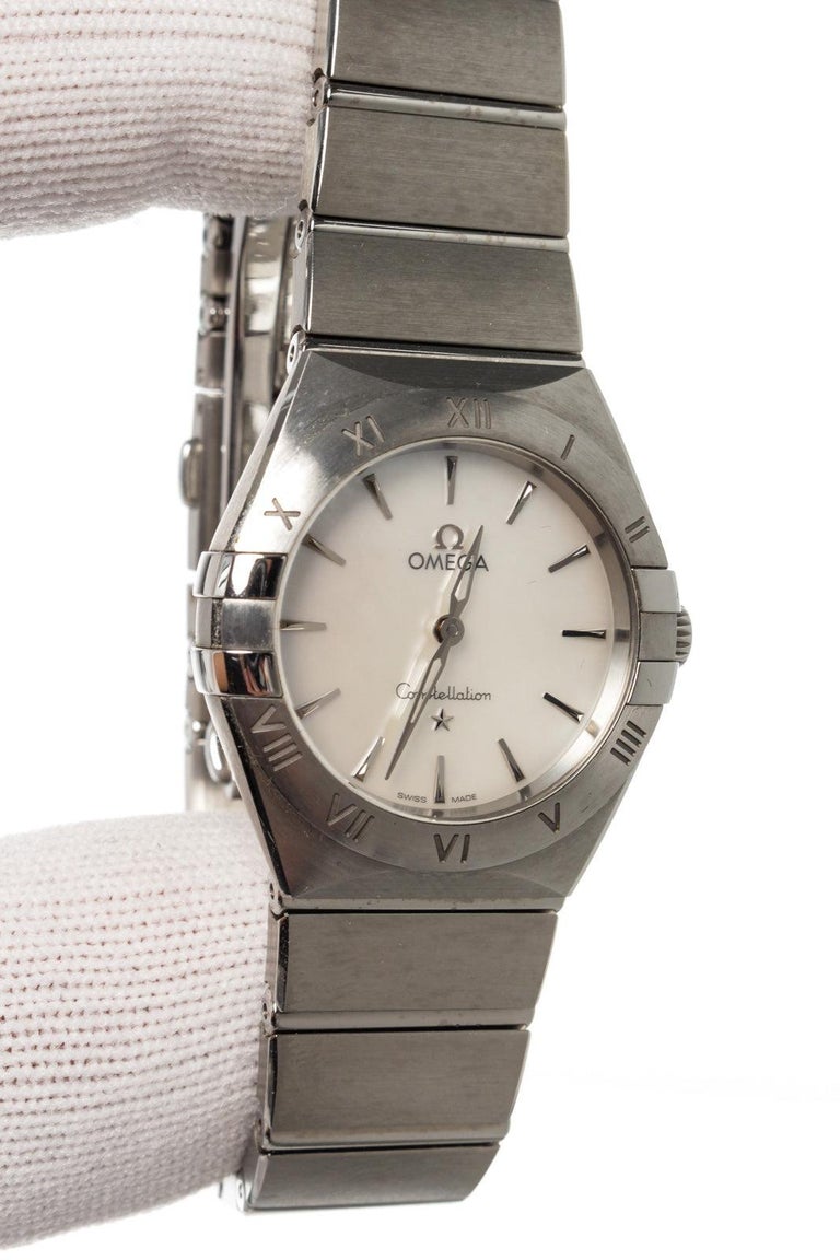 Omega Silver Constellation Quadrella Watch at 1stDibs