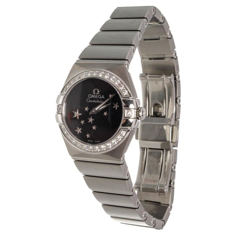 Omega Silver Constellation Quadrella Watch For Sale at 1stDibs