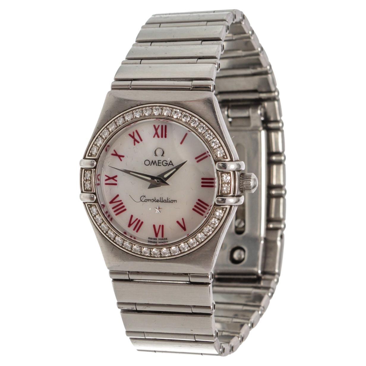 Omega Silver Constellation Quadrella Watch at 1stDibs