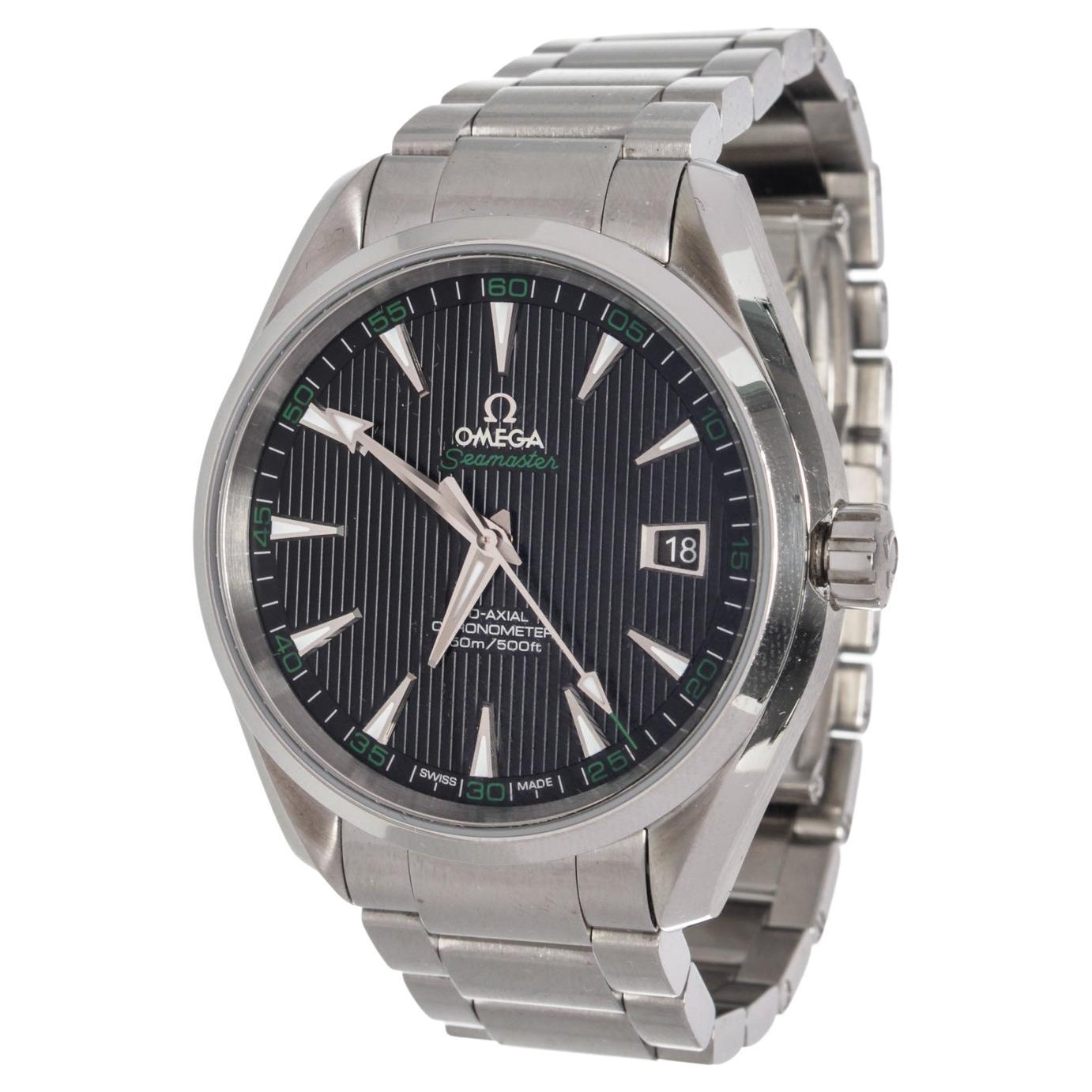 Omega Silver Seamaster Watch at 1stDibs