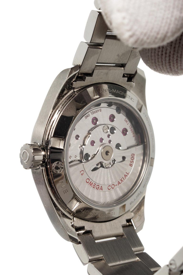 Omega Silver Seamaster Watch at 1stDibs