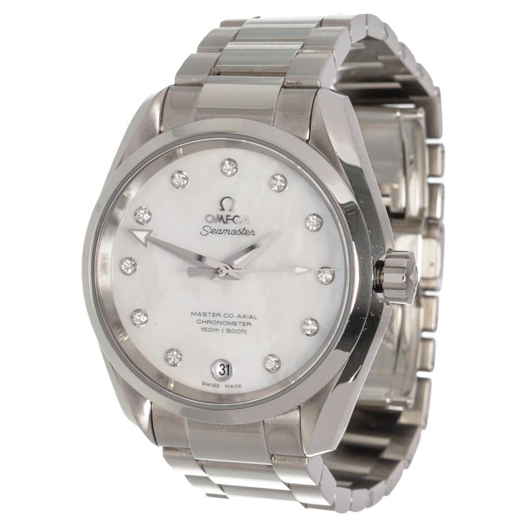 Omega Silver Seamaster Watch at 1stDibs