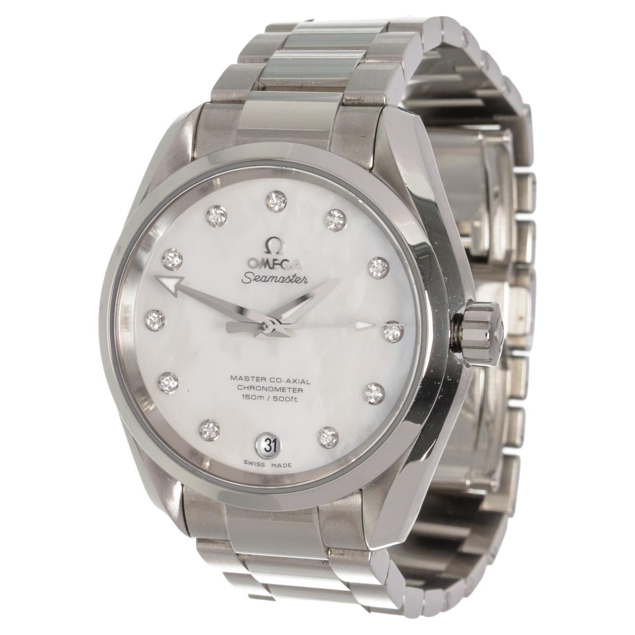 Omega Silver Seamaster Watch at 1stDibs