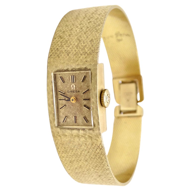 Omega Solid 14k Gold Watch For Sale at 1stDibs