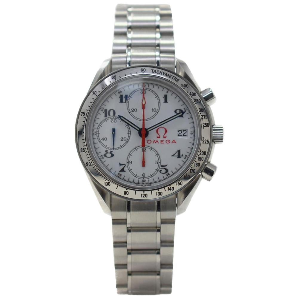 Omega Speedmaster Date Panda Dial Watch 323.30.40.40.04.001 Box Card ...