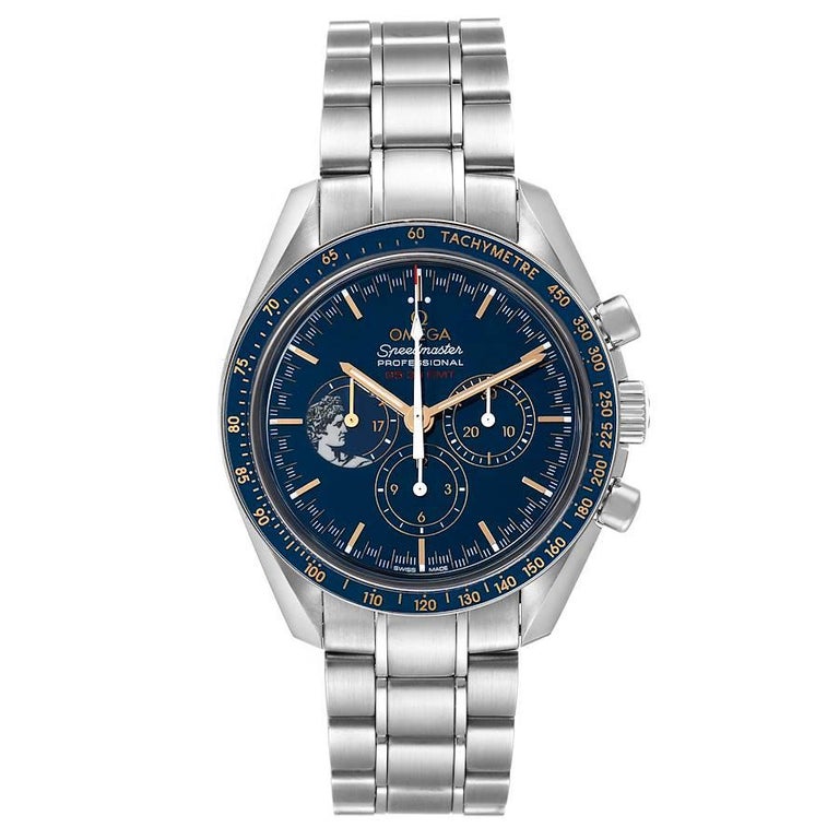 Omega Speedmaster Apollo 17 LE Blue Dial Moonwatch 311.30.42.30.03.001 ...