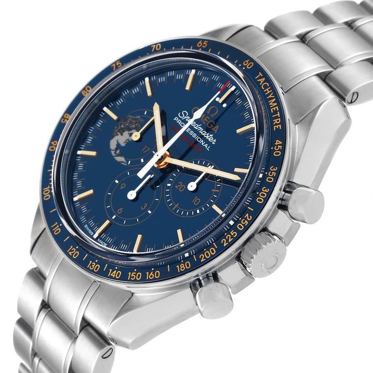 Omega Speedmaster Apollo 17 LE Blue Dial Moonwatch 311.30.42.30.03.001 ...