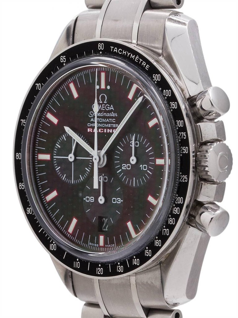 Omega stainless steel Speedmaster Racing Automatic wristwatch Ref 359. ...