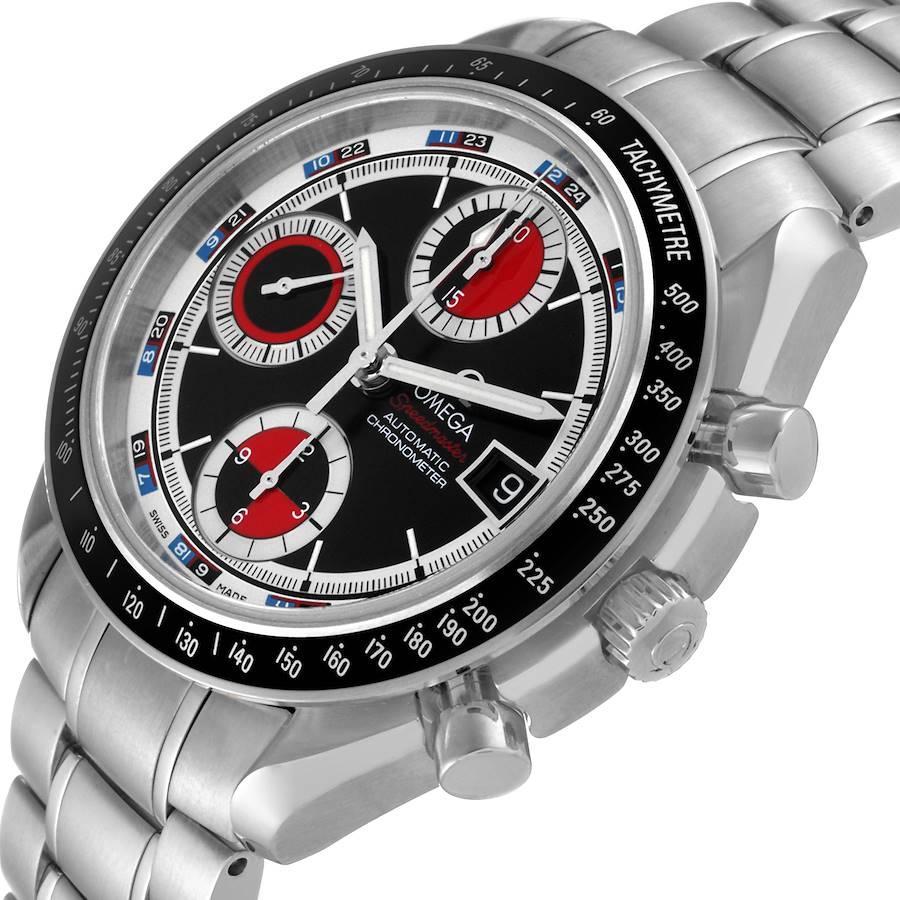 Omega Speedmaster Black Red Casino Dial Steel Mens Watch 3210.52.00 Box ...