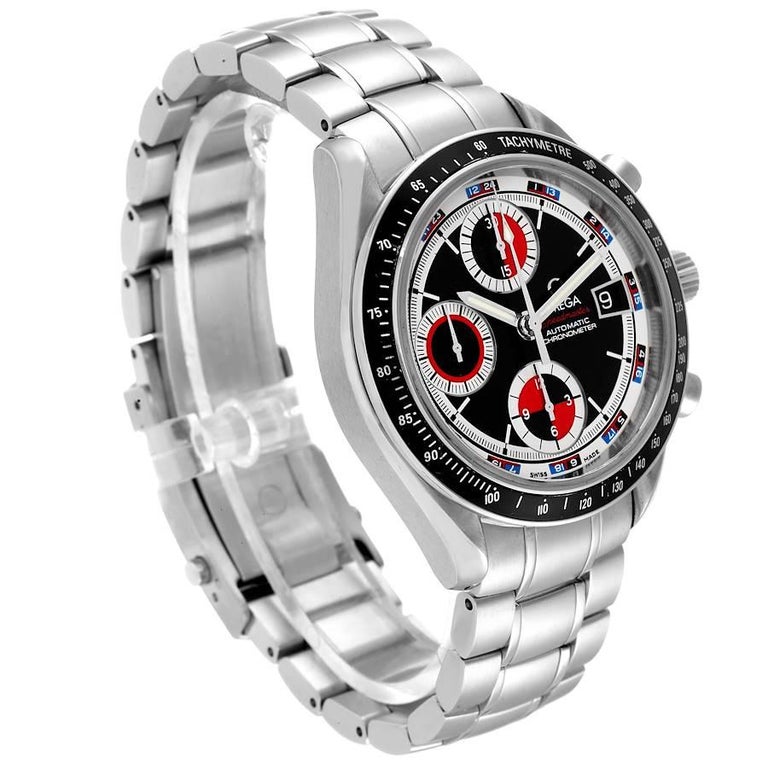 Omega Speedmaster Black Red Casino Dial Steel Mens Watch 3210.52.00 ...