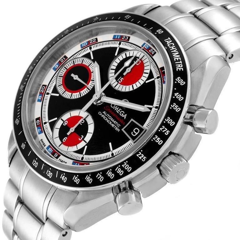 Omega Speedmaster Black Red Casino Dial Steel Mens Watch 3210.52.00 ...