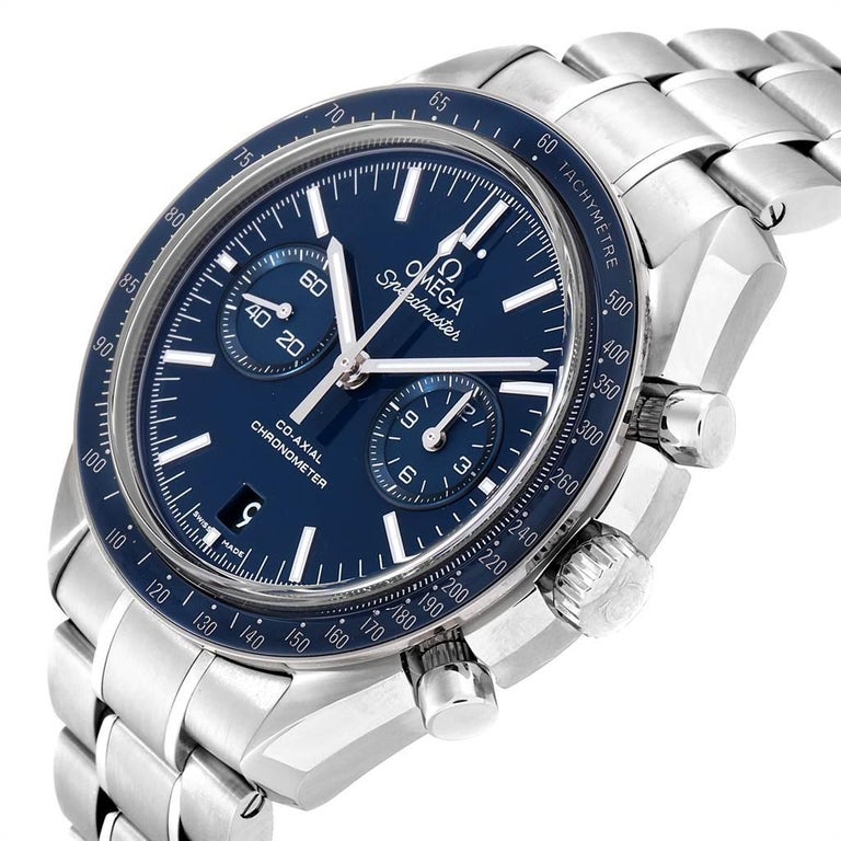 Omega Speedmaster Blue Dial Titanium Men's Moonwatch 311.90.44.51.03 ...