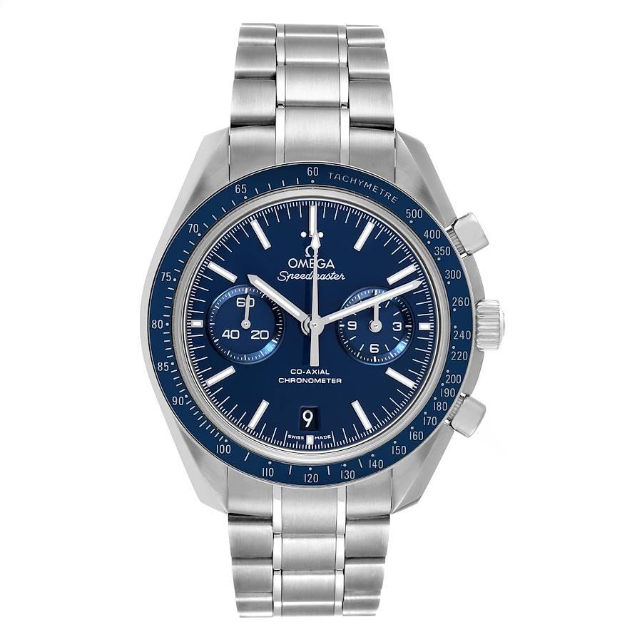 Omega Speedmaster Blue Dial Titanium Watch 311.90.44.51.03.001 Box Card ...