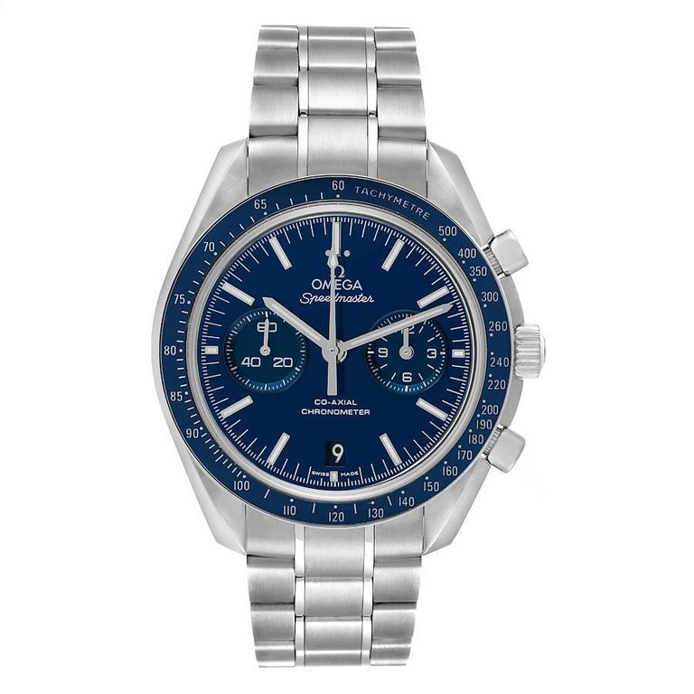 Omega Speedmaster Blue Dial Titanium Watch 311.90.44.51.03.001 Box Card ...