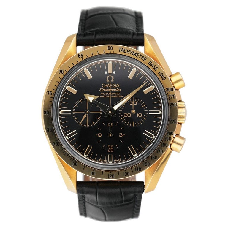 Omega Speedmaster Broad Arrow 3651.50.31 Yellow Gold Mens Watch For ...