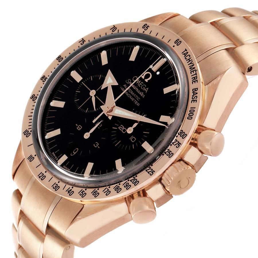 Omega Speedmaster Broad Arrow Rose Gold Mens Watch 3653.80.33 For Sale ...