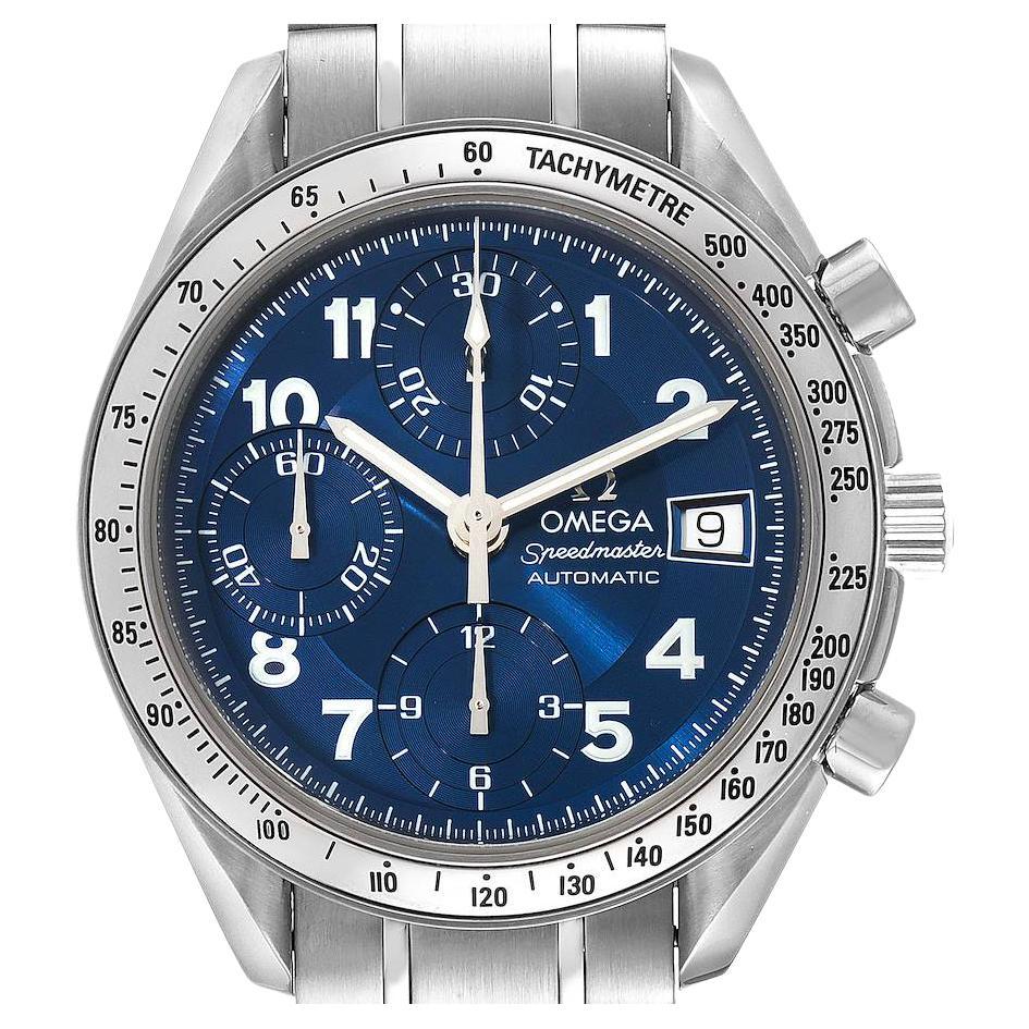 Omega Speedmaster Day Date Blue Dial Chronograph Watch 3222.80.00 For ...