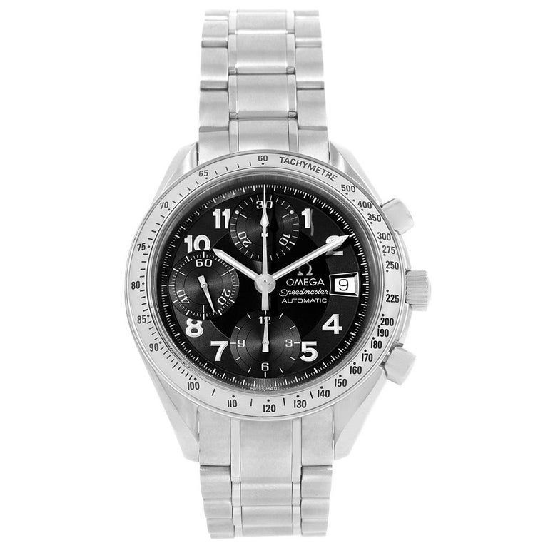 Omega Speedmaster Date Black Arabic Dial LE Steel Men's Watch 3513.52. ...