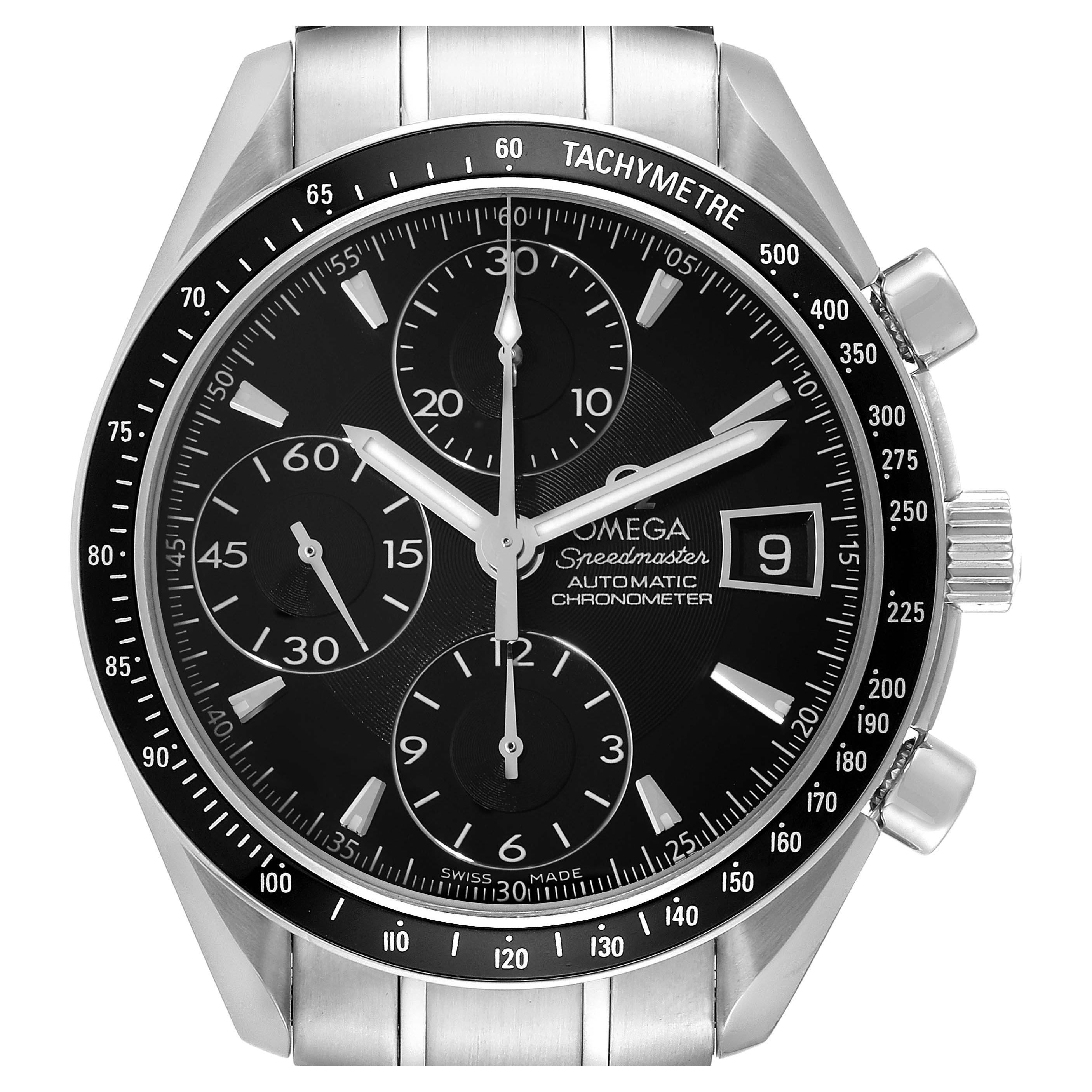 Omega Speedmaster MoonWatch Chronograph Black Dial Mens Watch 3570.50. ...