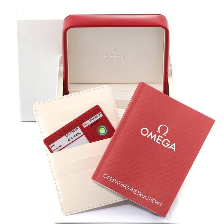 Omega Speedmaster Date Blue Dial Chrono Watch 3212.80.00 Box Card For ...