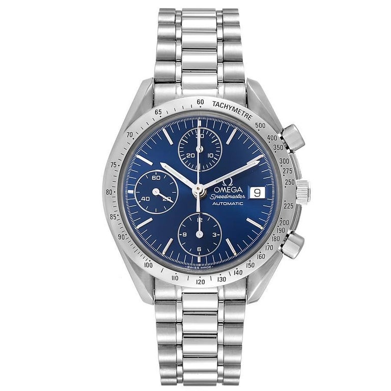 Omega Speedmaster Date Blue Dial Chronograph Mens Watch 3511.80.00 For ...