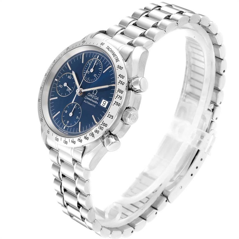 Omega Speedmaster Date Blue Dial Chronograph Men's Watch 3511.80.00 For ...