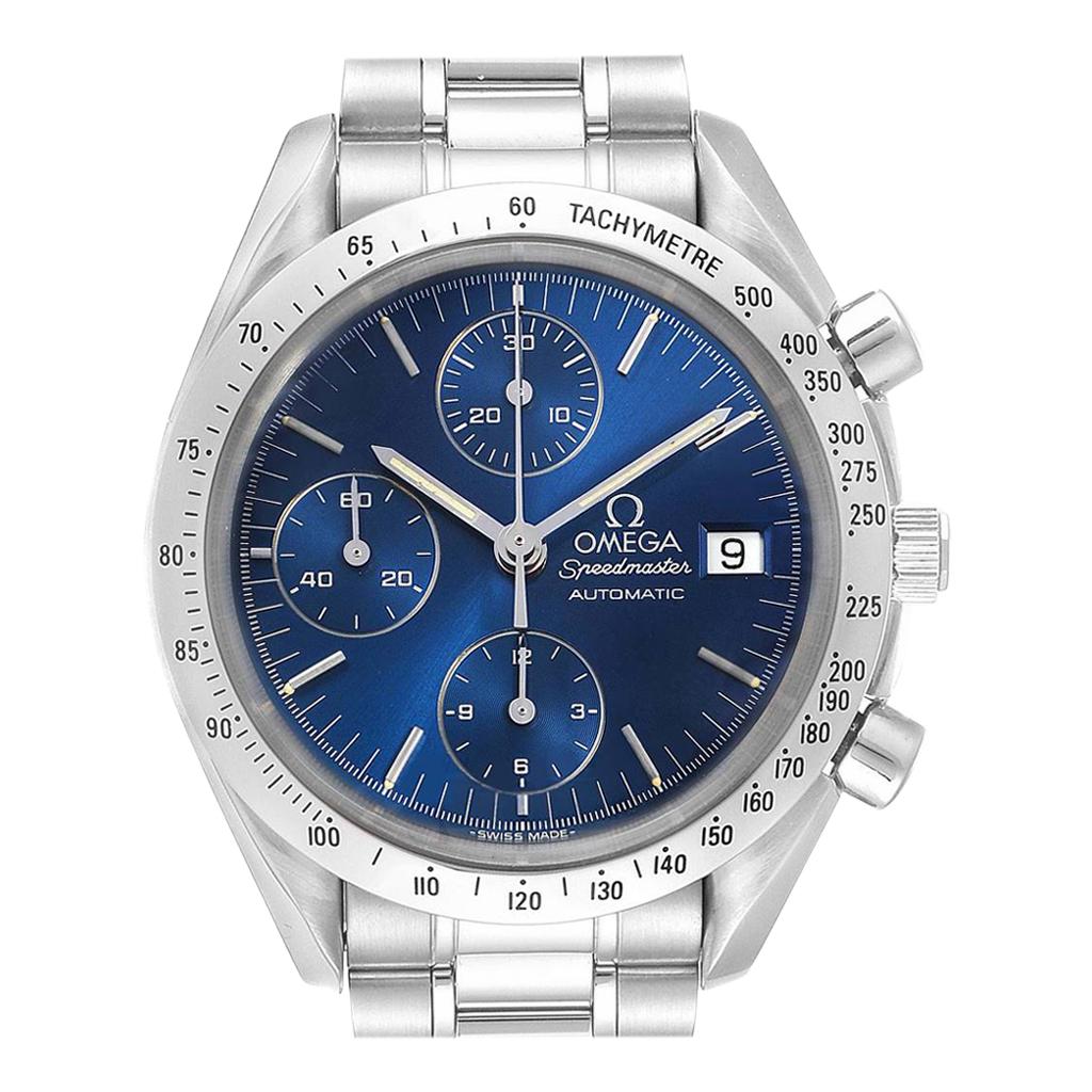 Omega Speedmaster Date Yellow Dial Steel Men's Watch 3511.12.00 Card ...