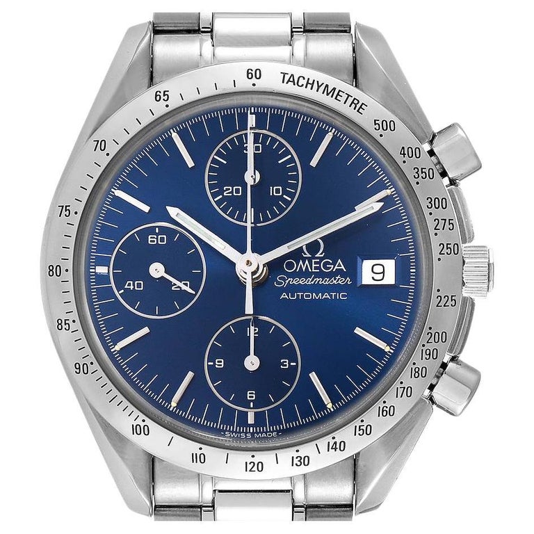Omega Speedmaster Date Blue Dial Chronograph Mens Watch 3511.80.00 For ...