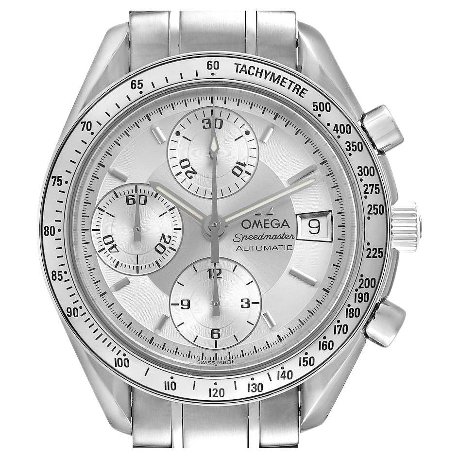 Omega Speedmaster Date Silver Dial Automatic Steel Mens Watch 35133000 For Sale At 1stdibs