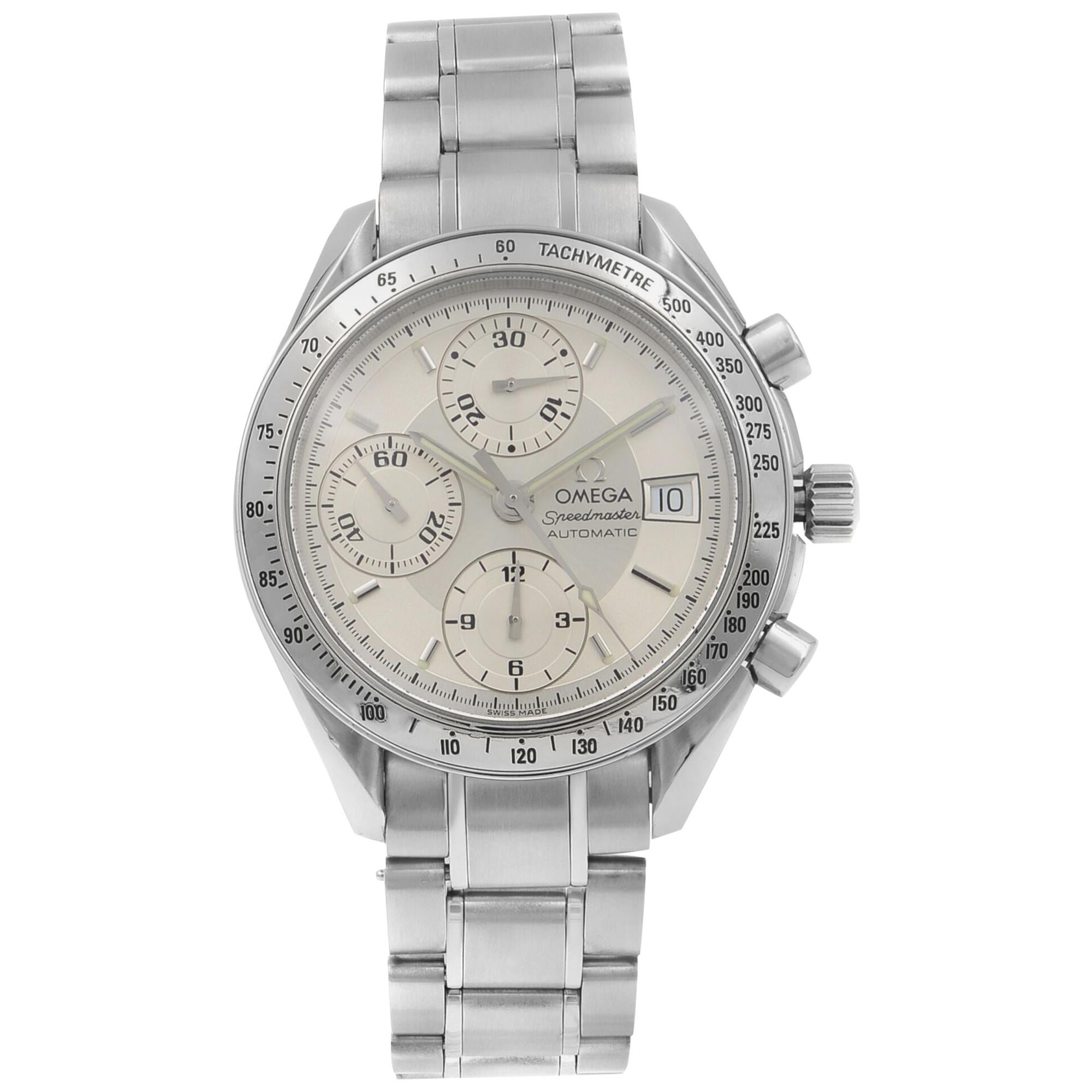 Men's Unisex Omega Classic Steel Gold Quartz Date Watch at 1stDibs