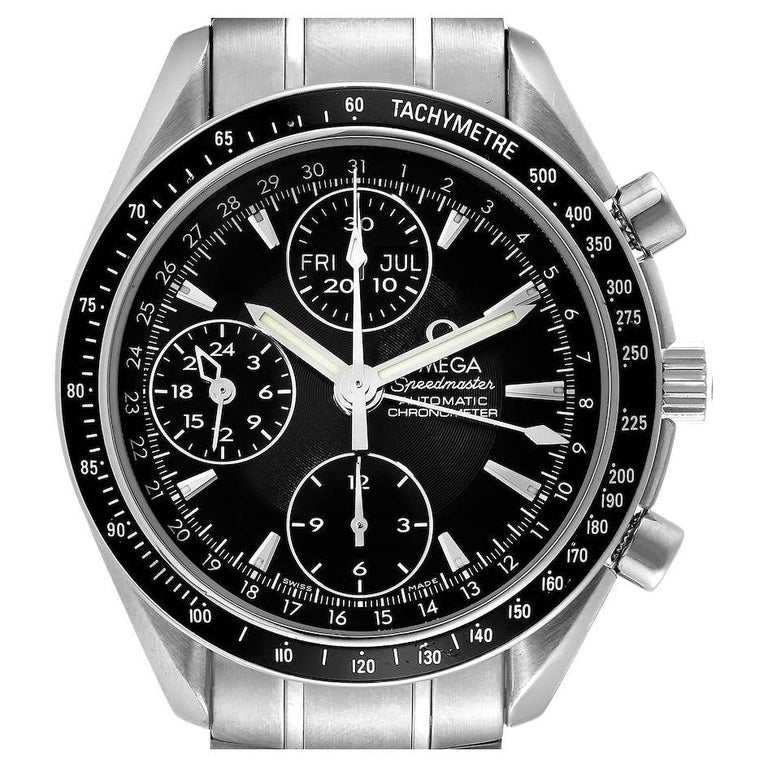 Omega Speedmaster Day-Date Steel Chronograph Mens Watch 3220.50.00 Box ...