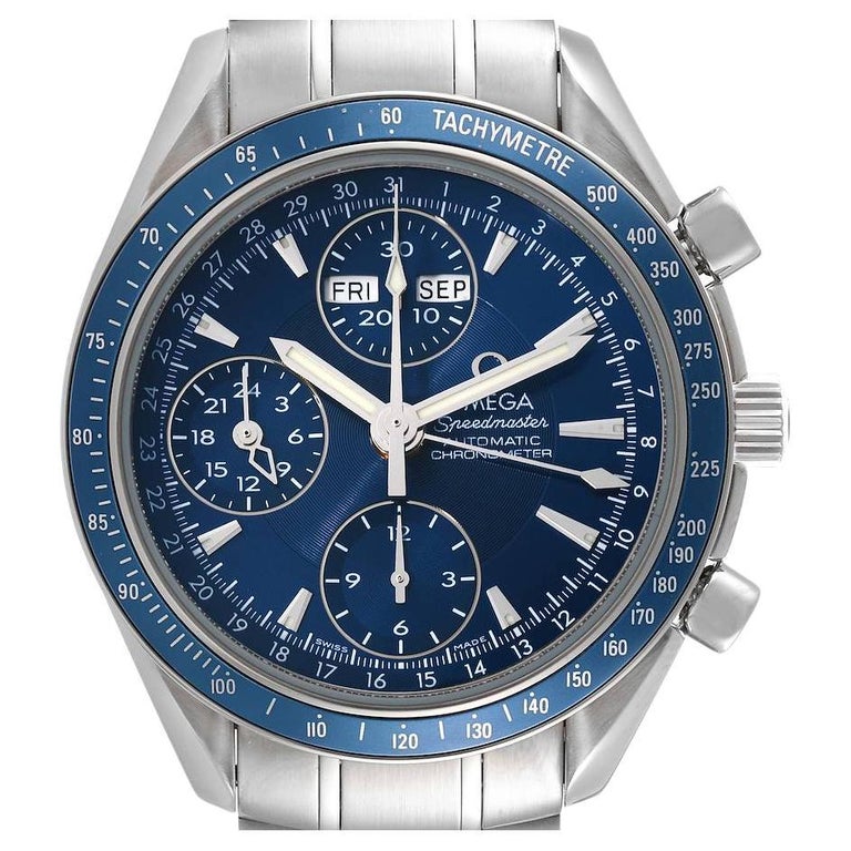 Omega Speedmaster Day Date Blue Dial Chronograph Mens Watch 3222.80.00 ...