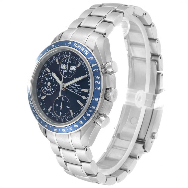 Omega Speedmaster Day Date Blue Dial Chronograph Watch 3222.80.00 For ...