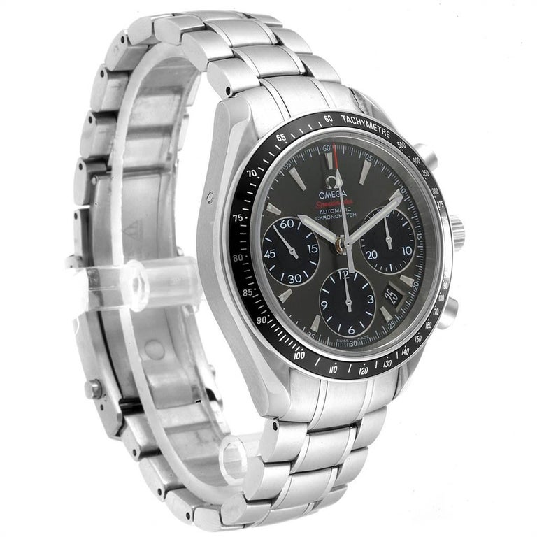 Omega Speedmaster Day Date Gray Dial Watch 323.30.40.40.06.001 Card For ...