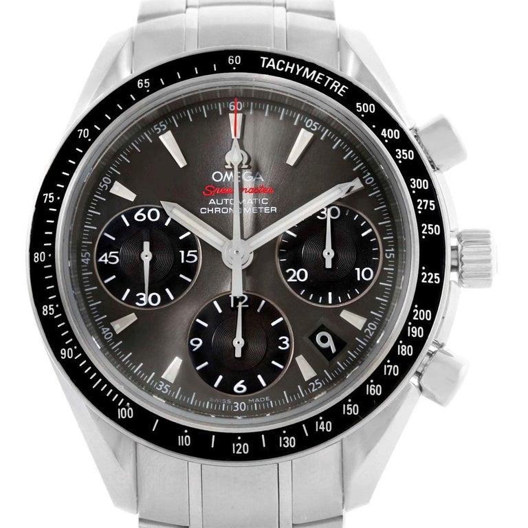 Omega Speedmaster Day Date Gray Dial Watch 323.30.40.40.06.001 Card For ...