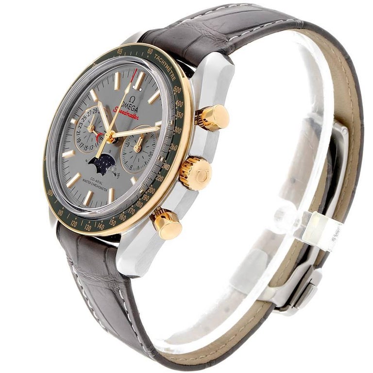 Omega Speedmaster Moonphase Steel Yellow Gold 304.23.44.52.06.001 Box ...