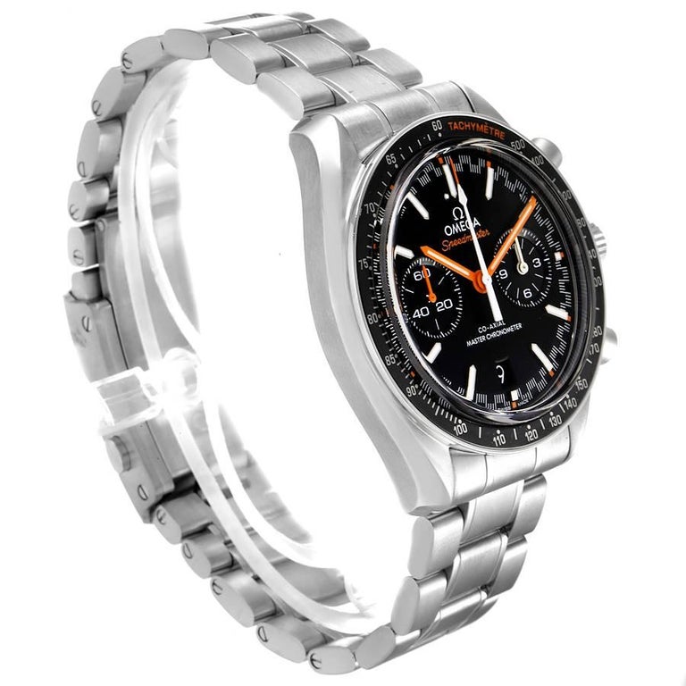Omega Speedmaster Racing Co-Axial 44 Steel Watch 329.30.44.51.01.002 Box Card For Sale at 1stDibs