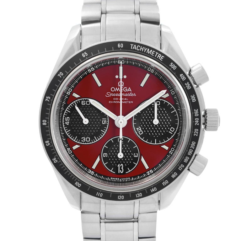 Omega Speedmaster Racing Steel Red Dial Automatic Mens Watch 326.30.40 ...