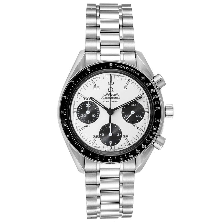 Omega Speedmaster Reduced Albino White Dial Men's Watch 3510.20.00 Box For Sale at 1stDibs ...