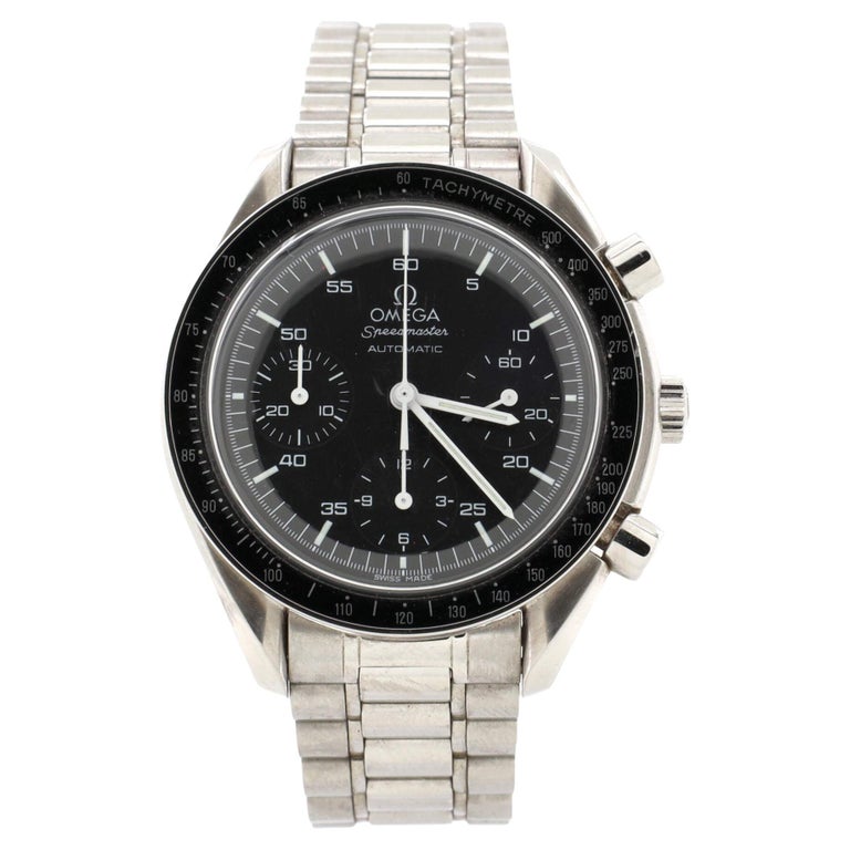 Omega Speedmaster Reduced Chronograph Automatic Watch Stainless Steel ...