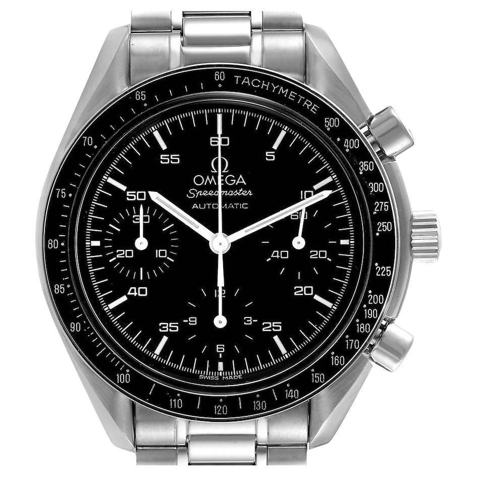 Omega Speedmaster Reduced Hesalite Chronograph Steel Mens Watch 3510.50 ...