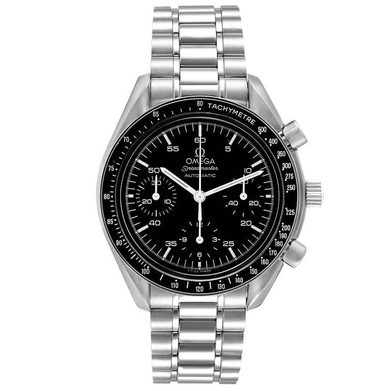 Omega Speedmaster Reduced Hesalite Chronograph Steel Watch 3510.50.00 ...