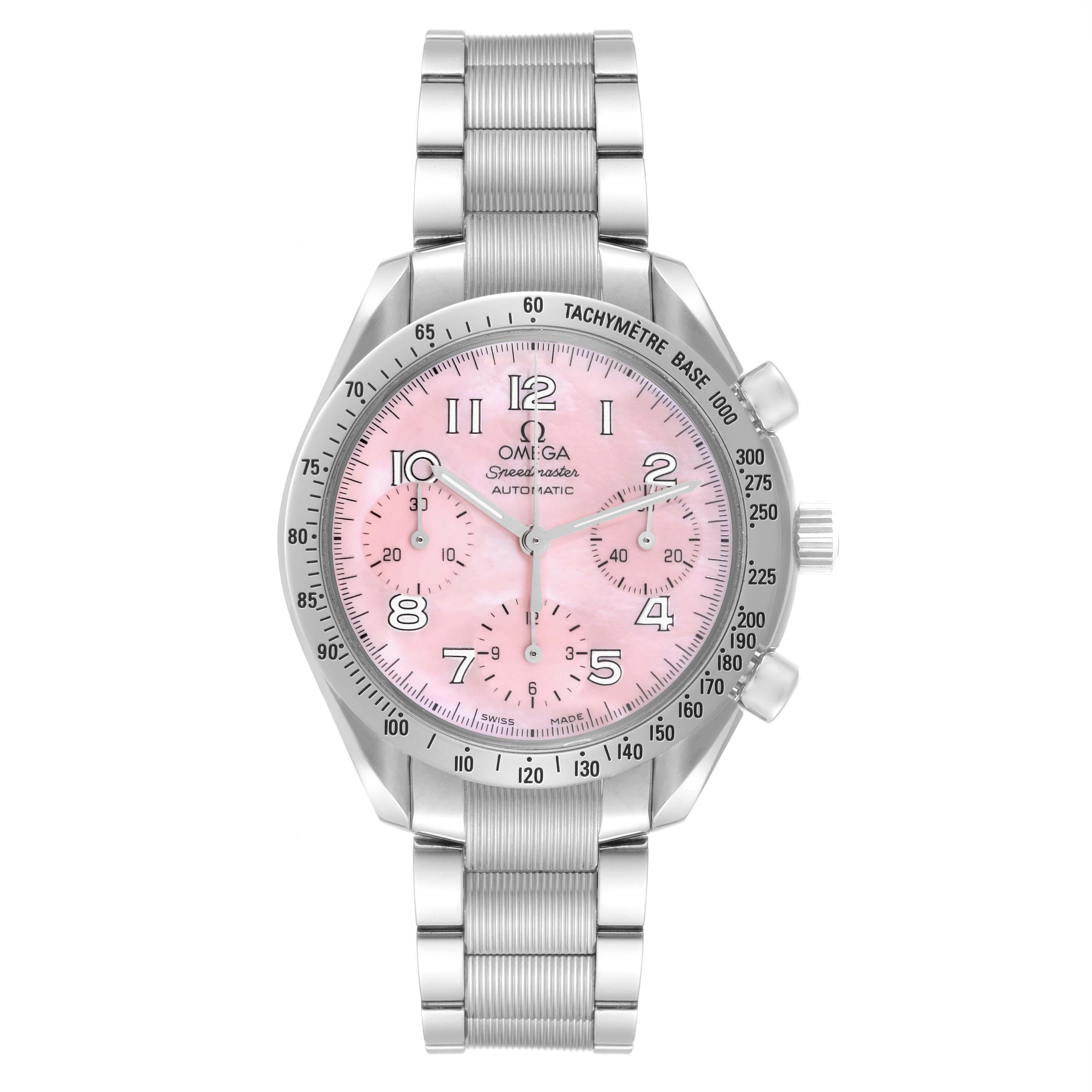 Omega Speedmaster Reduced Pink MOP Dial Mens Watch 3502.78.00 Card For ...