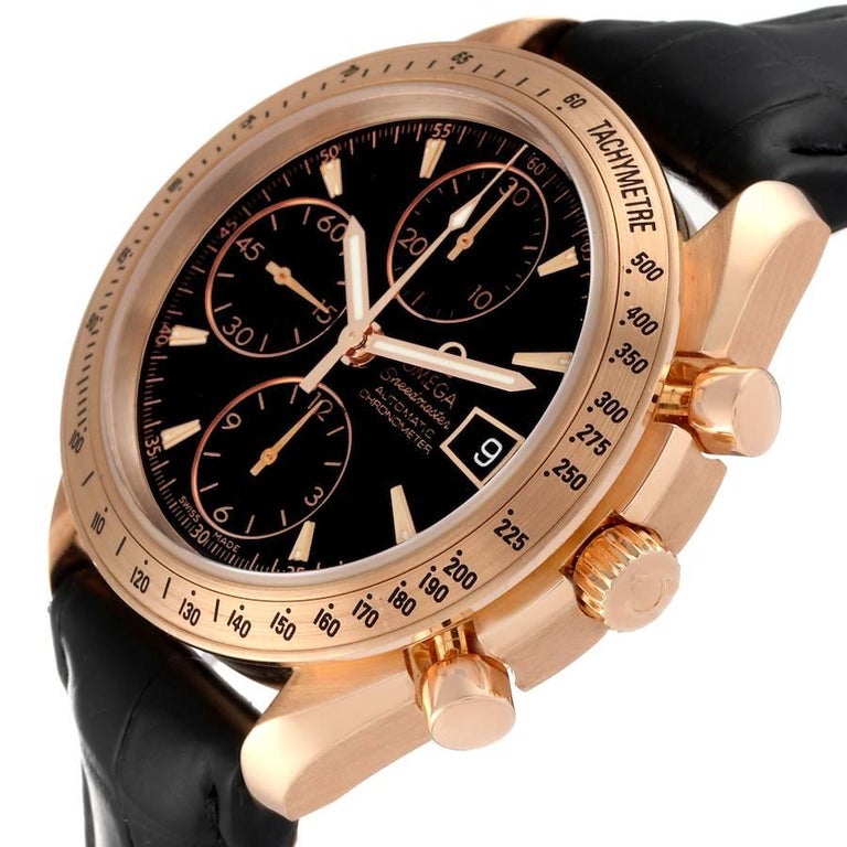 Omega Speedmaster Rose Gold Black Dial Watch 323.53.40.40.01.001 Box ...