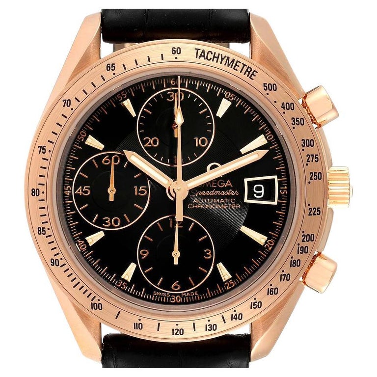 Omega Speedmaster Rose Gold Black Dial Watch 323.53.40.40.01.001 Box ...